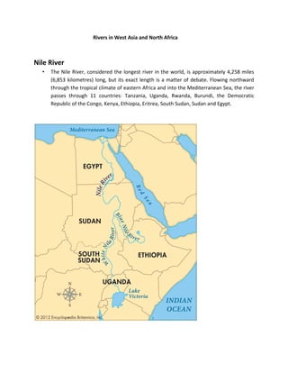 Rivers in west asia and north africa | PDF