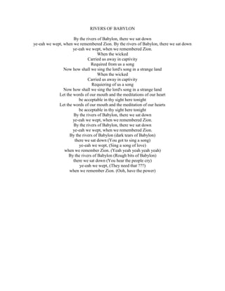 Rivers of babylon | PDF