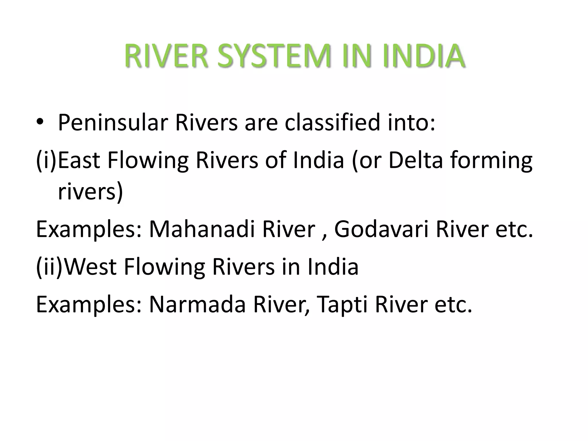Facts about India - River system in india | PPTX