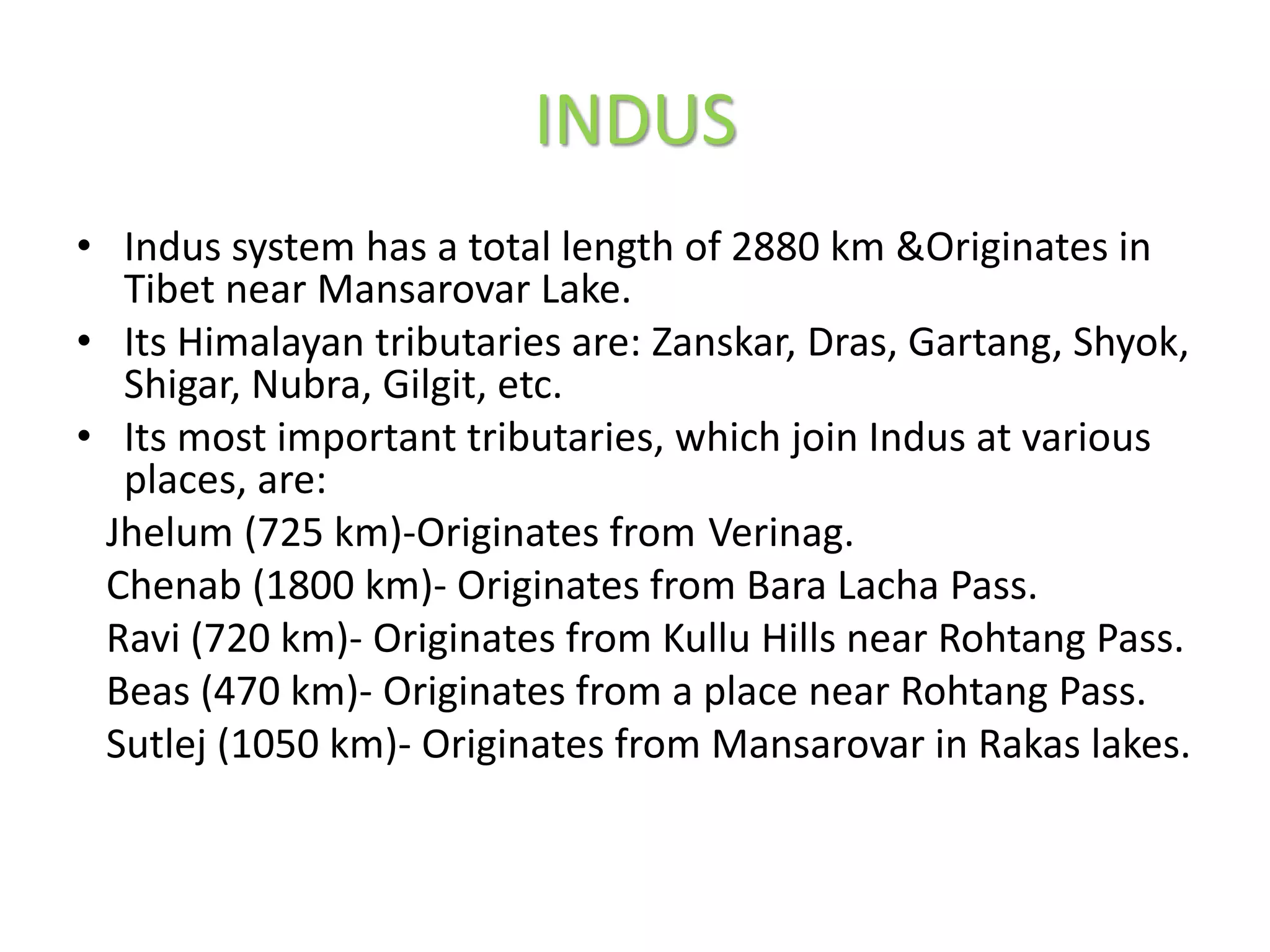 Facts about India - River system in india | PPTX