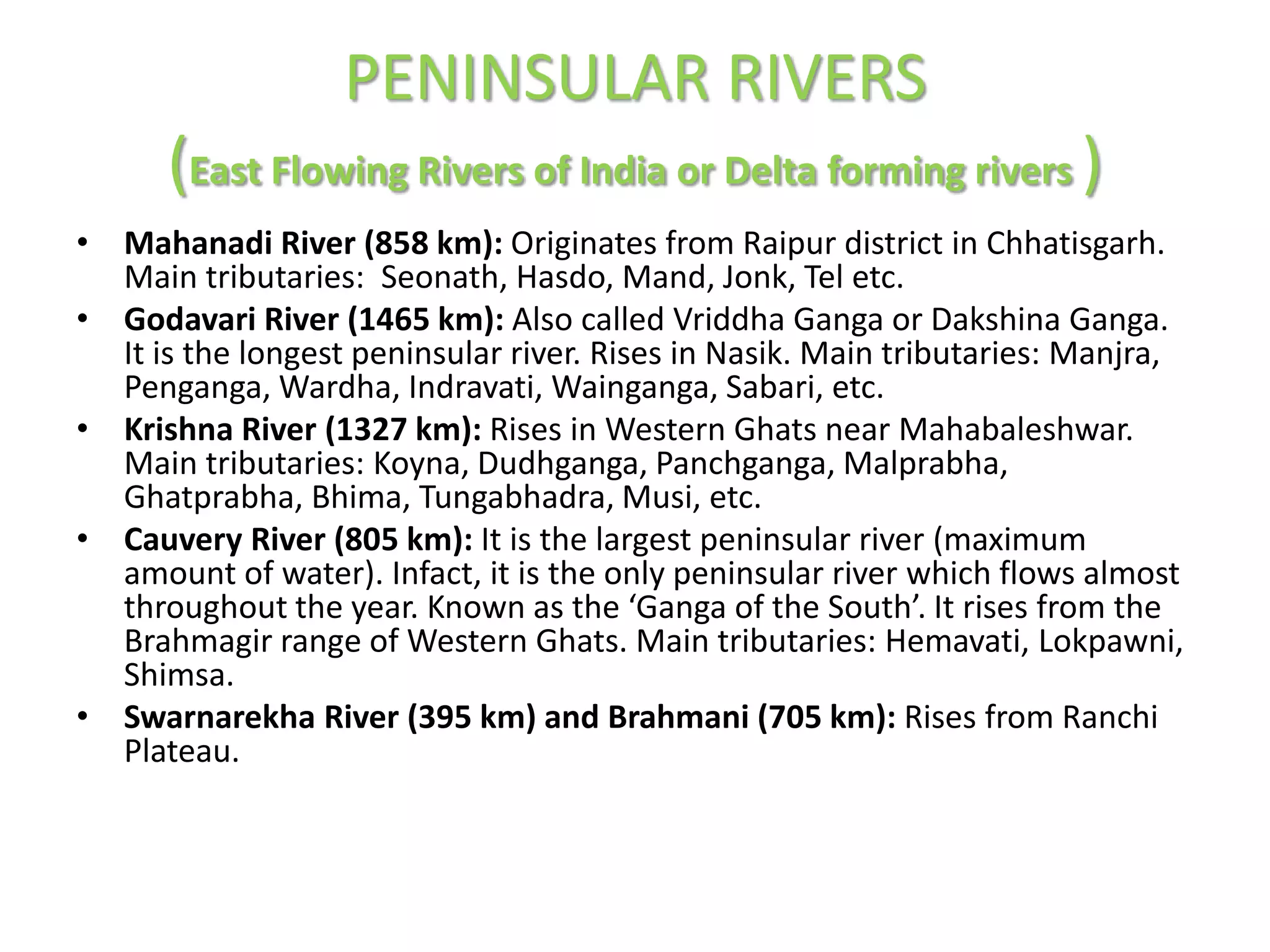 Facts about India - River system in india | PPTX