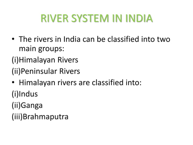 Facts about India - River system in india | PPTX | Asia Travel | Travel ...