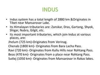 Facts about India - River system in india | PPTX