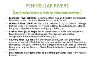 Facts about India - River system in india | PPTX
