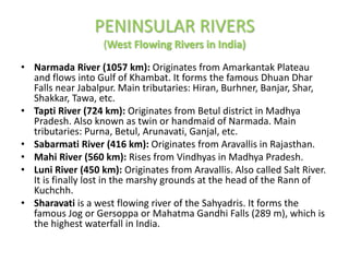 Facts about India - River system in india | PPTX