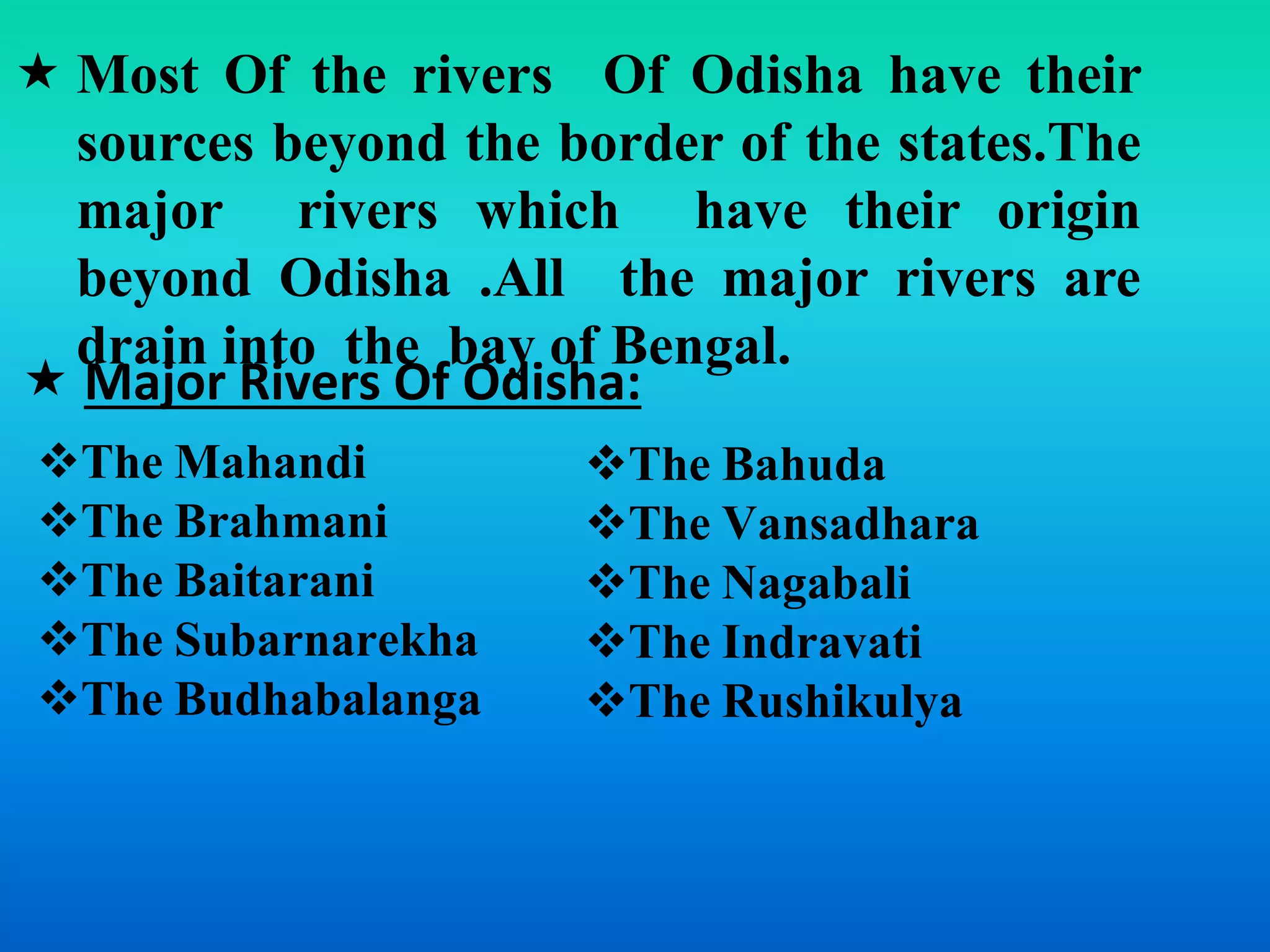 River system of odisha | PPTX