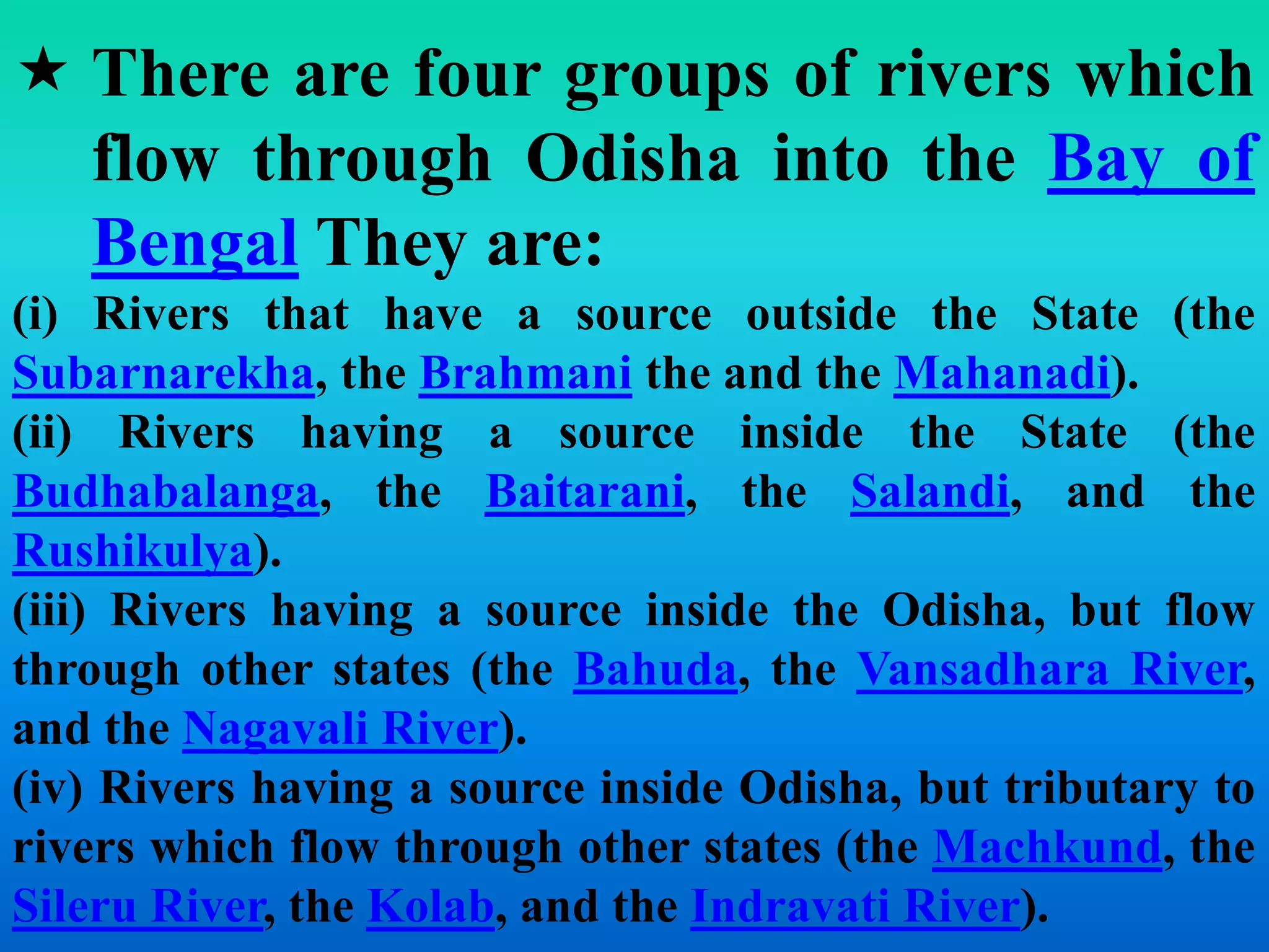River system of odisha | PPTX