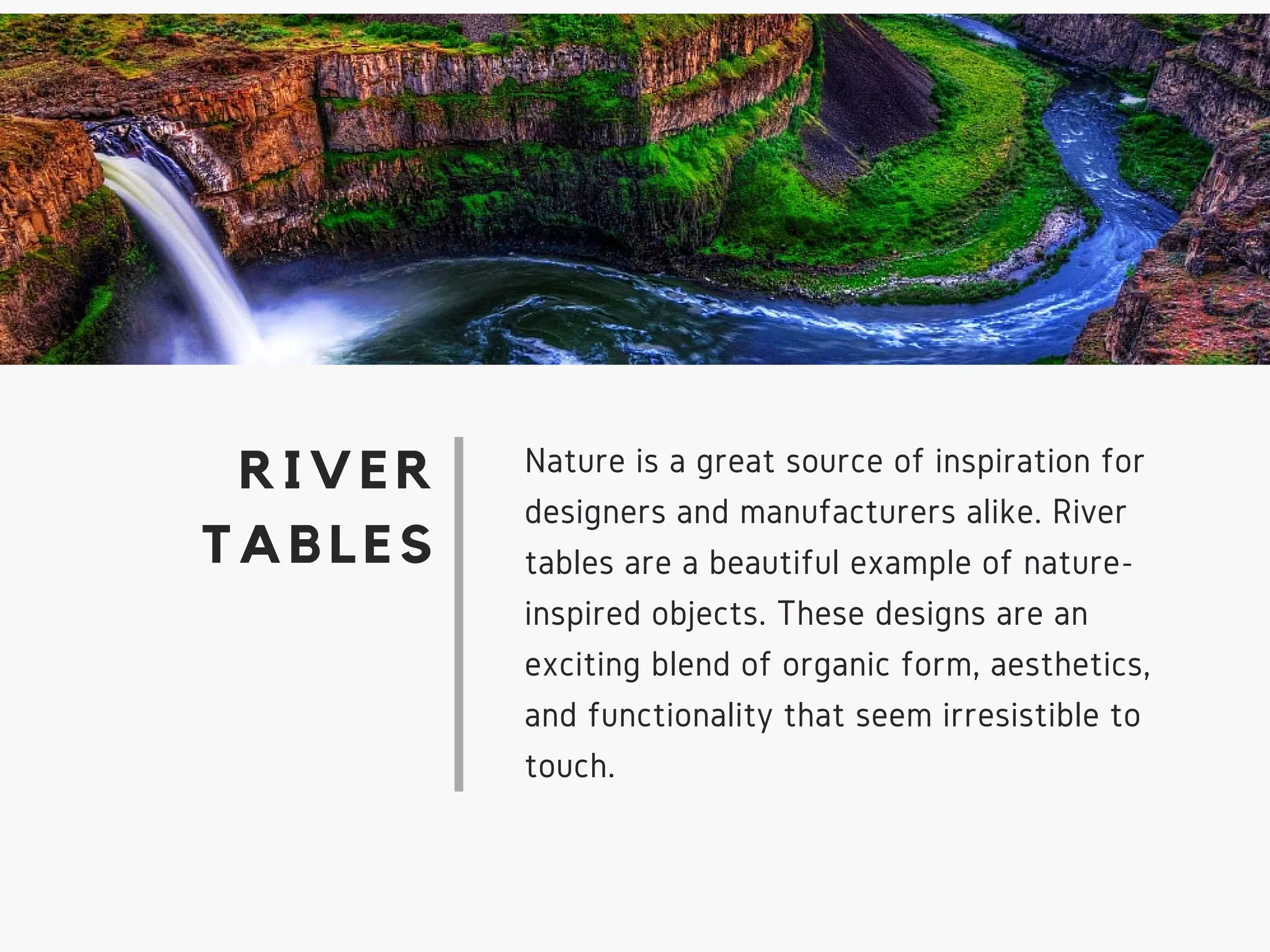 Amazing River table designs | PDF