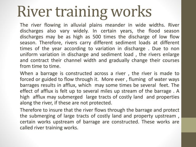 River training works lecture | PPTX