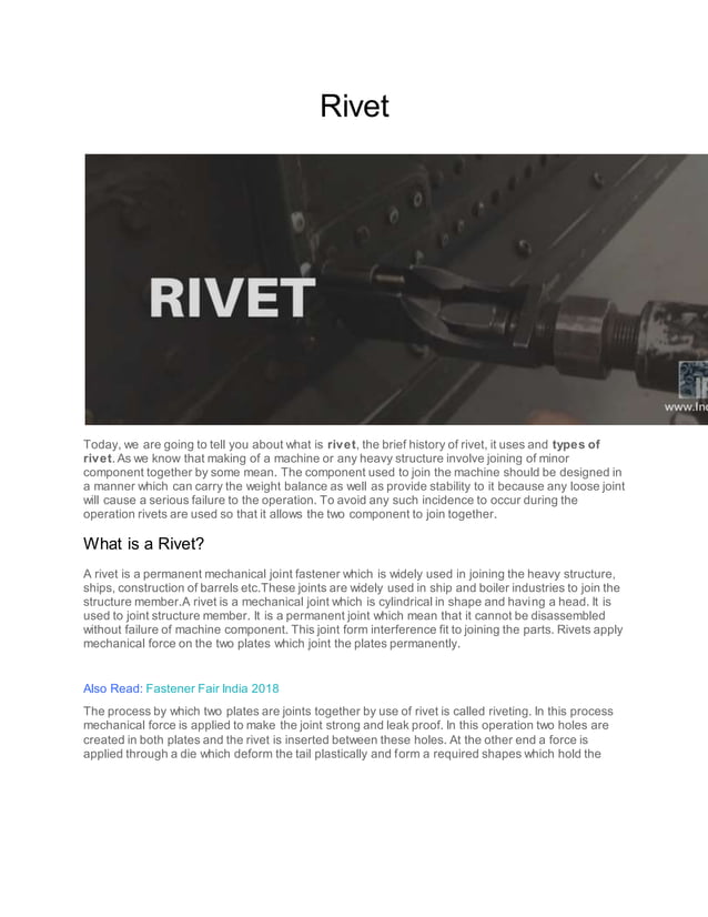Rivet | PDF