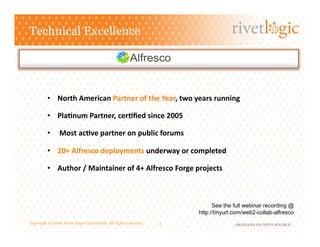 Web2.0 Powered Collaboration with Alfresco. Presented by Rivet Logic | PPT