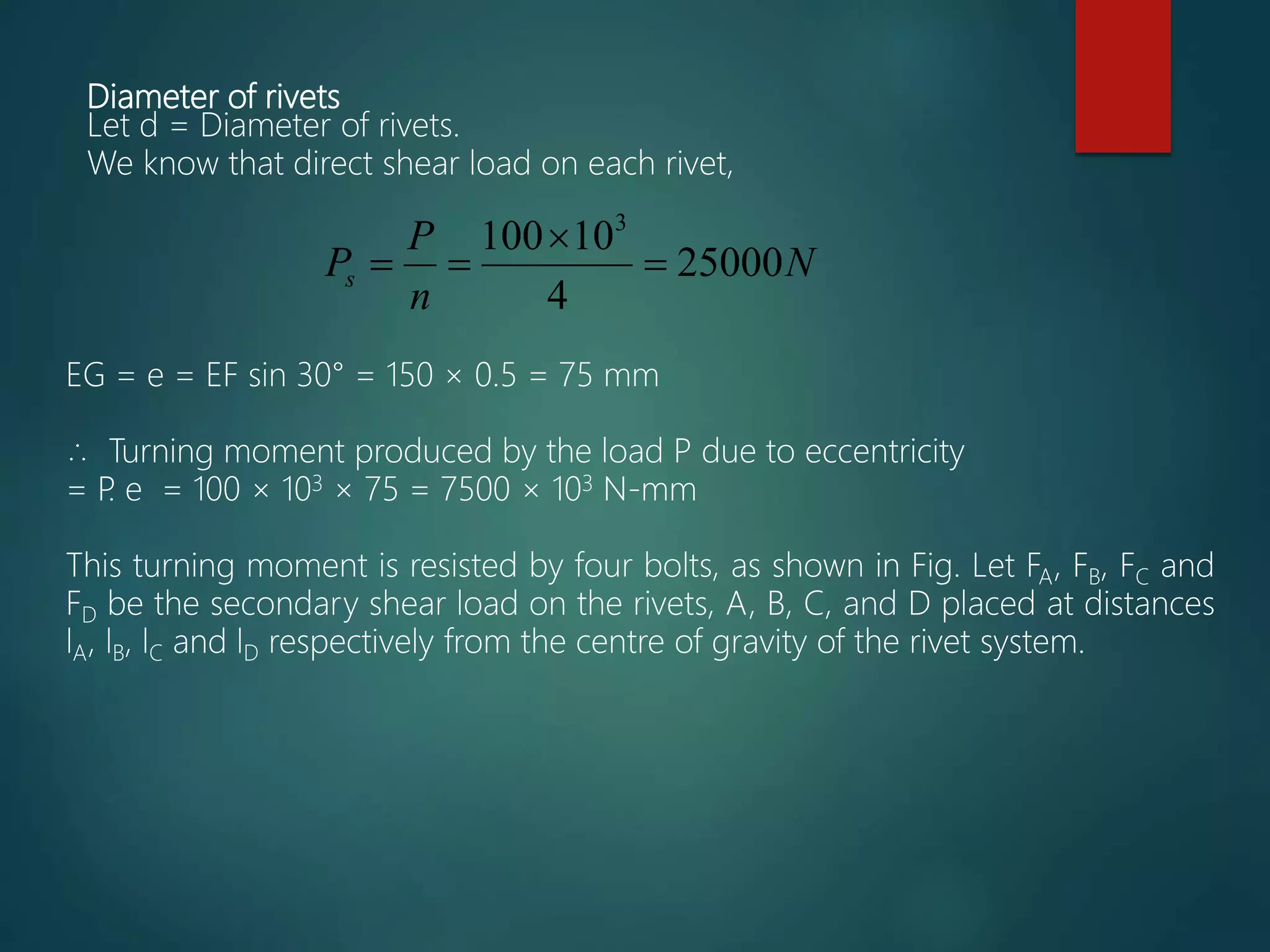 Design of Riveted joints(Boiler joints) | PPTX