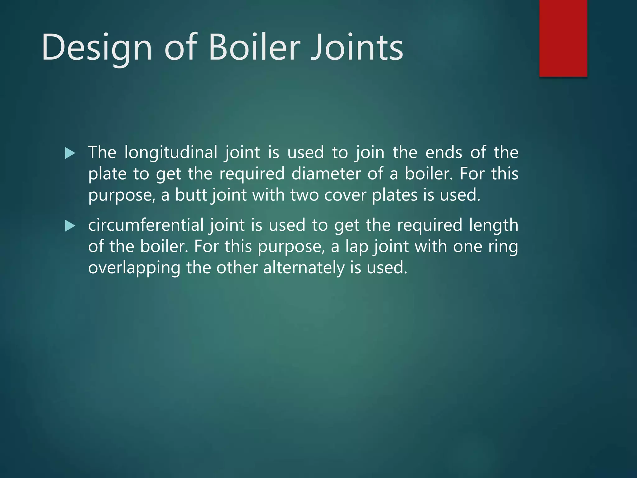 Design of Riveted joints(Boiler joints) | PPTX