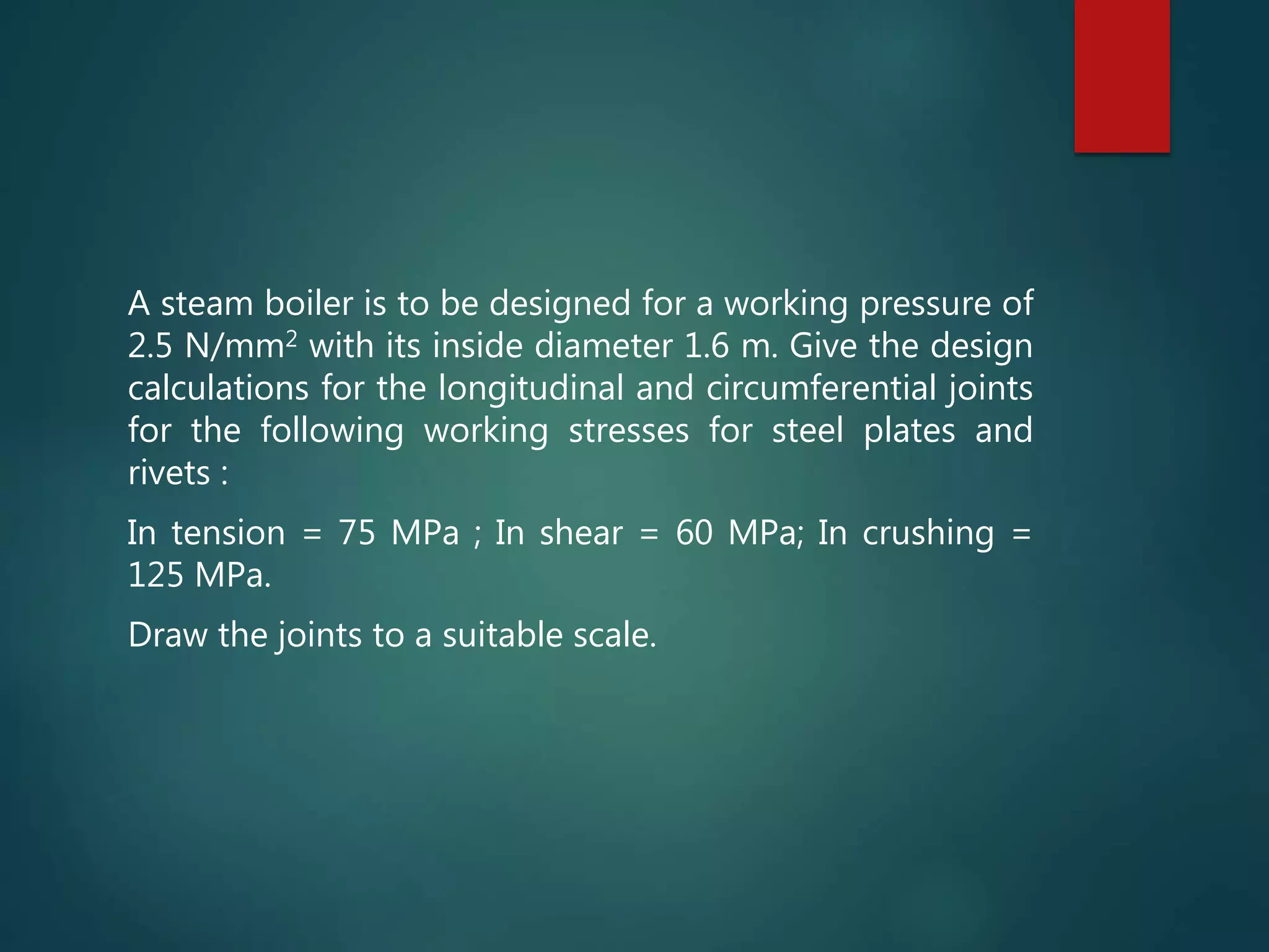 Design of Riveted joints(Boiler joints) | PPTX
