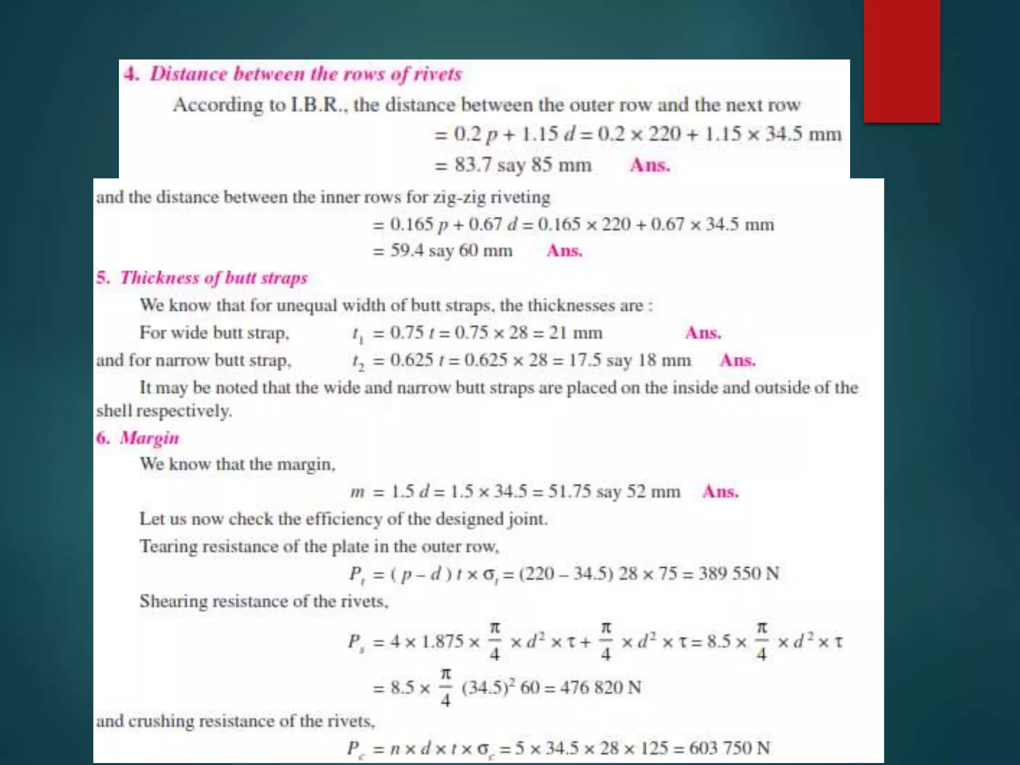Design of Riveted joints(Boiler joints) | PPTX