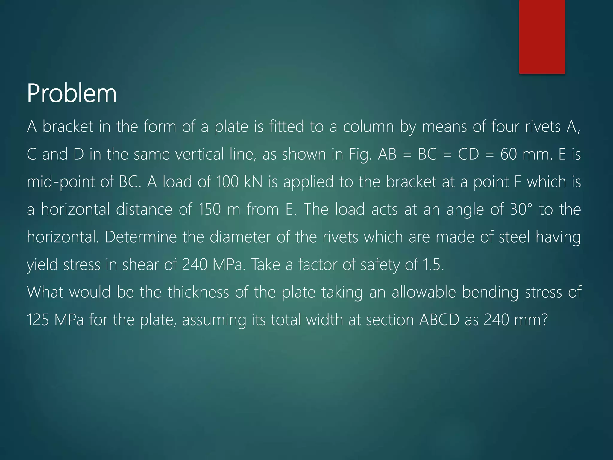 Design of Riveted joints(Boiler joints) | PPTX
