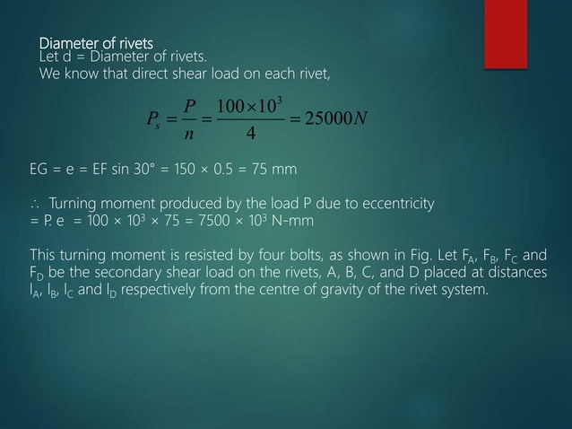 Design of Riveted joints(Boiler joints) | PPTX | Physics | Science