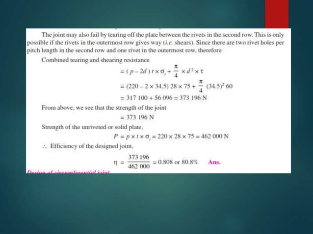 Design of Riveted joints(Boiler joints) | PPTX | Physics | Science
