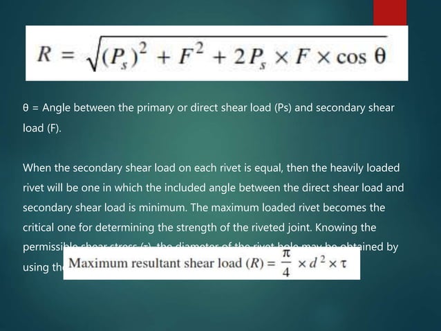 Design of Riveted joints(Boiler joints) | PPTX | Physics | Science