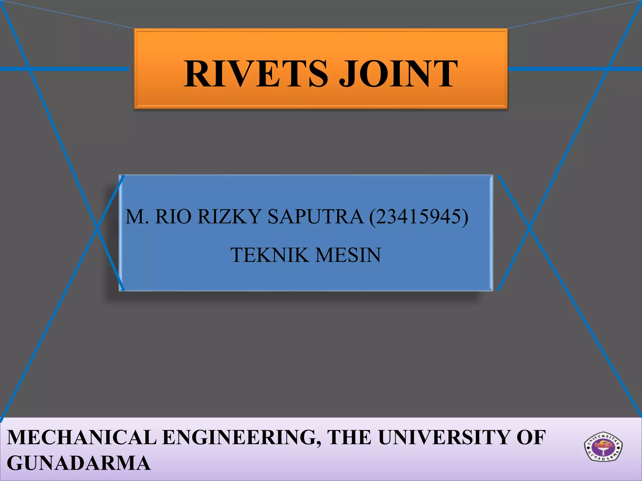 Rivets joint | PPTX