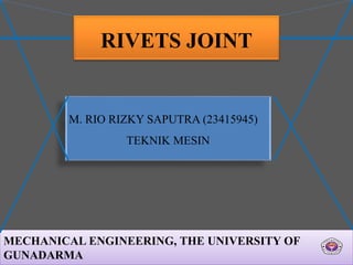 Rivets joint | PPTX