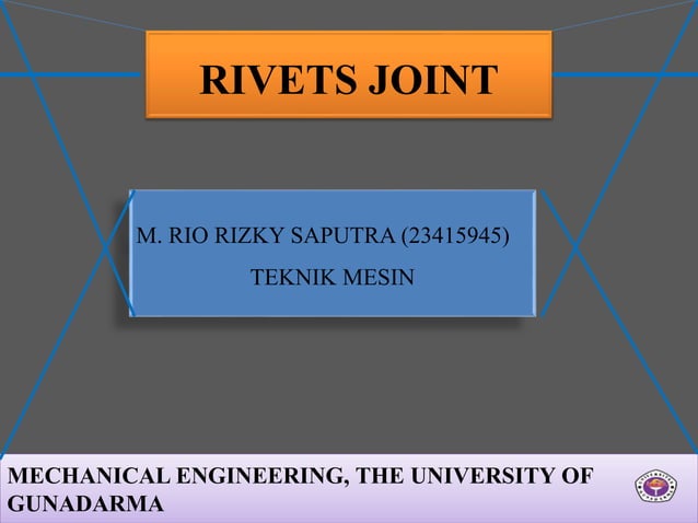 Rivets joint | PPTX