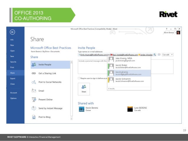 Rivet Software Microsoft Office CPE Webinar Presentation