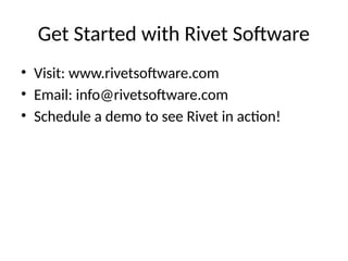 Rivet_Software_Presentation.pptxhshsbsjs | PPTX