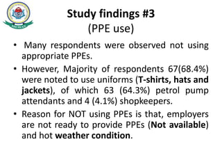Respiratory health problems among petrol pump attendants. | PPTX
