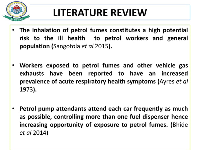 Respiratory health problems among petrol pump attendants. | PPTX | Lung ...