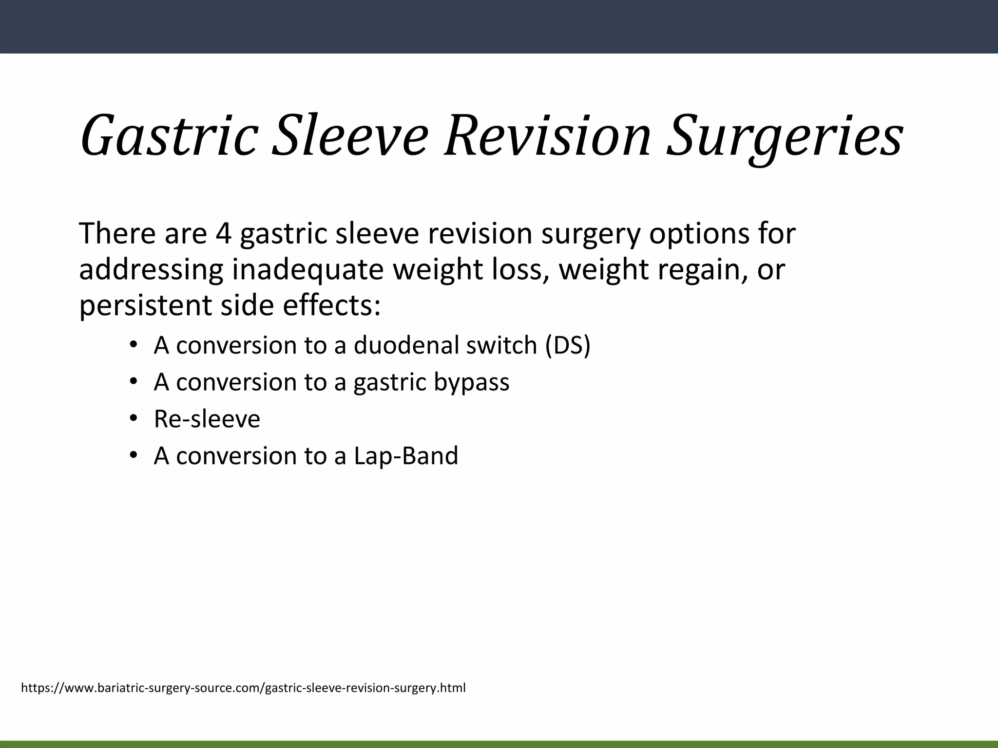 Rivision surgery after laparoscopic sleeve gastrectomy | PPTX