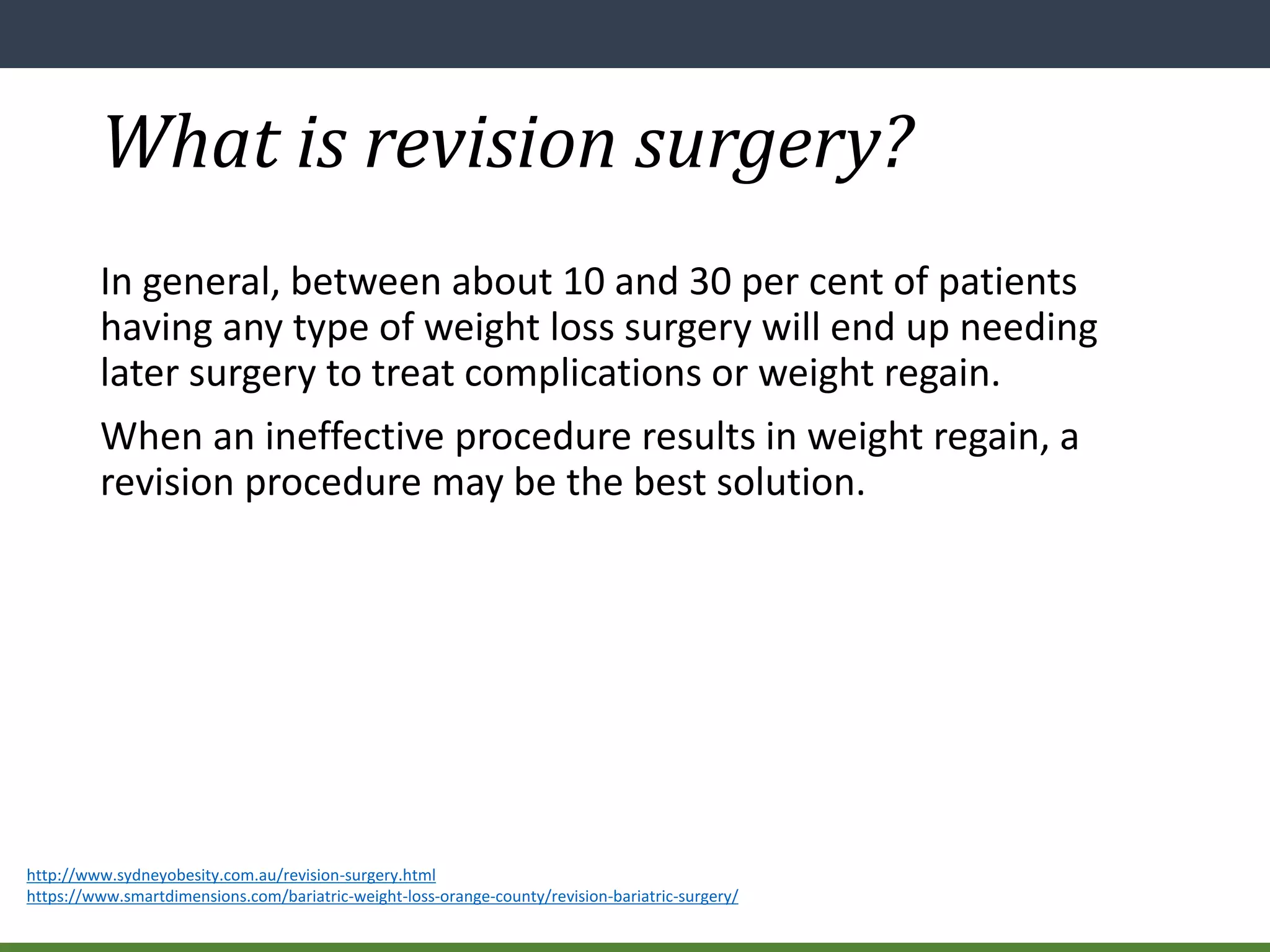 Rivision surgery after laparoscopic sleeve gastrectomy | PPTX