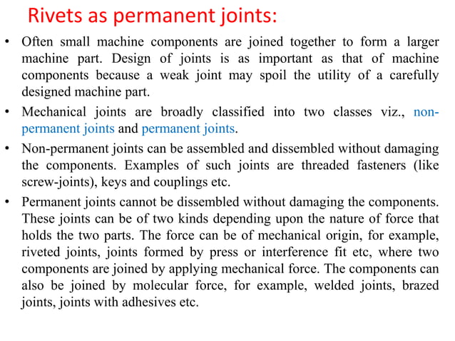 Riveted joints | PPTX