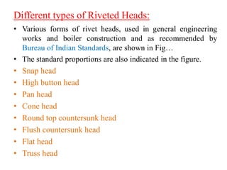 Riveted joints | PPTX
