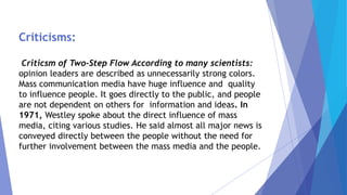 Riwa Malaeb : Two Step Flow Theory powerpoint | PPTX