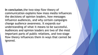 Riwa Malaeb : Two Step Flow Theory powerpoint | PPTX