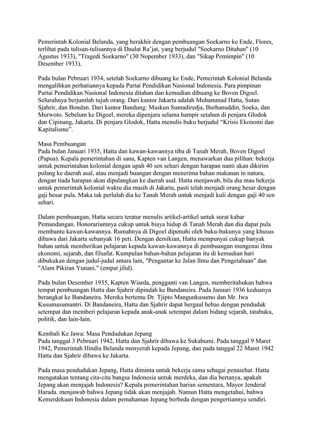 Riwayat bung hatta | PDF