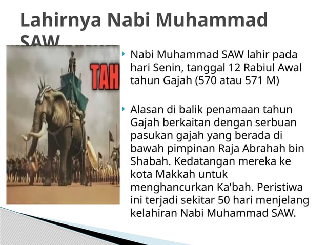 Riwayat hidup dan teladan dari Nabi Muhammad SAW | PPTX