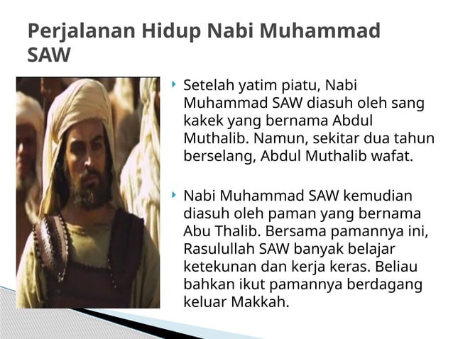 Riwayat hidup dan teladan dari Nabi Muhammad SAW | PPTX