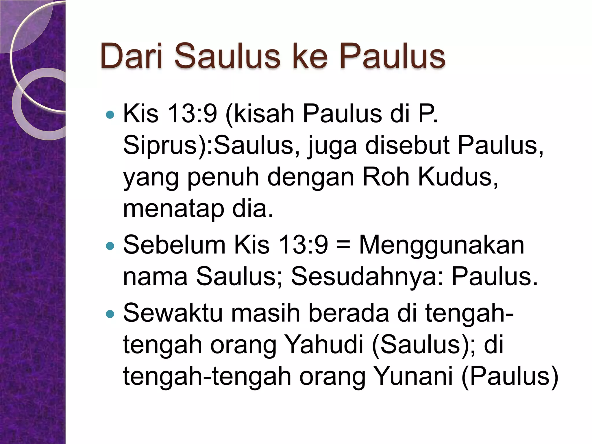 Riwayat hidup paulus | PPTX