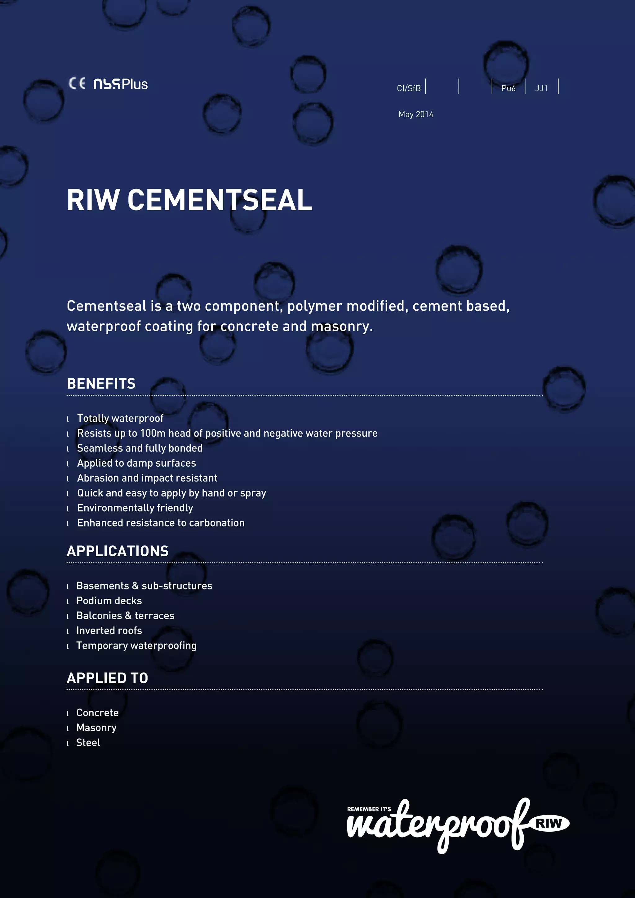 RIW Cementseal Datasheet | PDF
