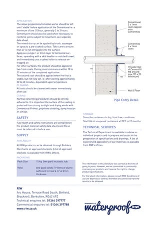 RIW Cementseal Datasheet | PDF