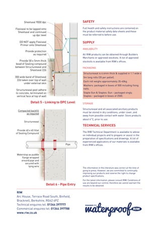 RIW Structureseal -Sodium Bentonite System - Typical Details | PDF
