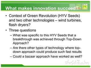 Food for thought – Aftermath of the Green Revolution | PPTX
