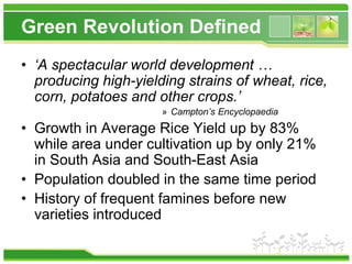 Food for thought – Aftermath of the Green Revolution | PPT