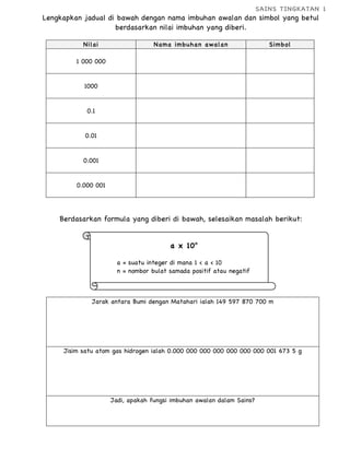 Modul sains f1 isma 2016 | PDF