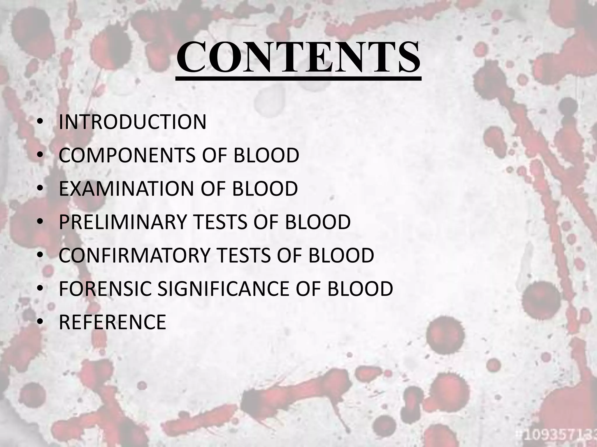 Examination of Blood | PPTX