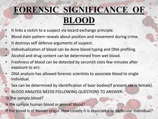 Examination of Blood | PPTX
