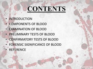Examination of Blood | PPTX