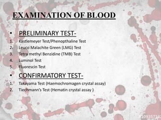 Examination of Blood | PPTX